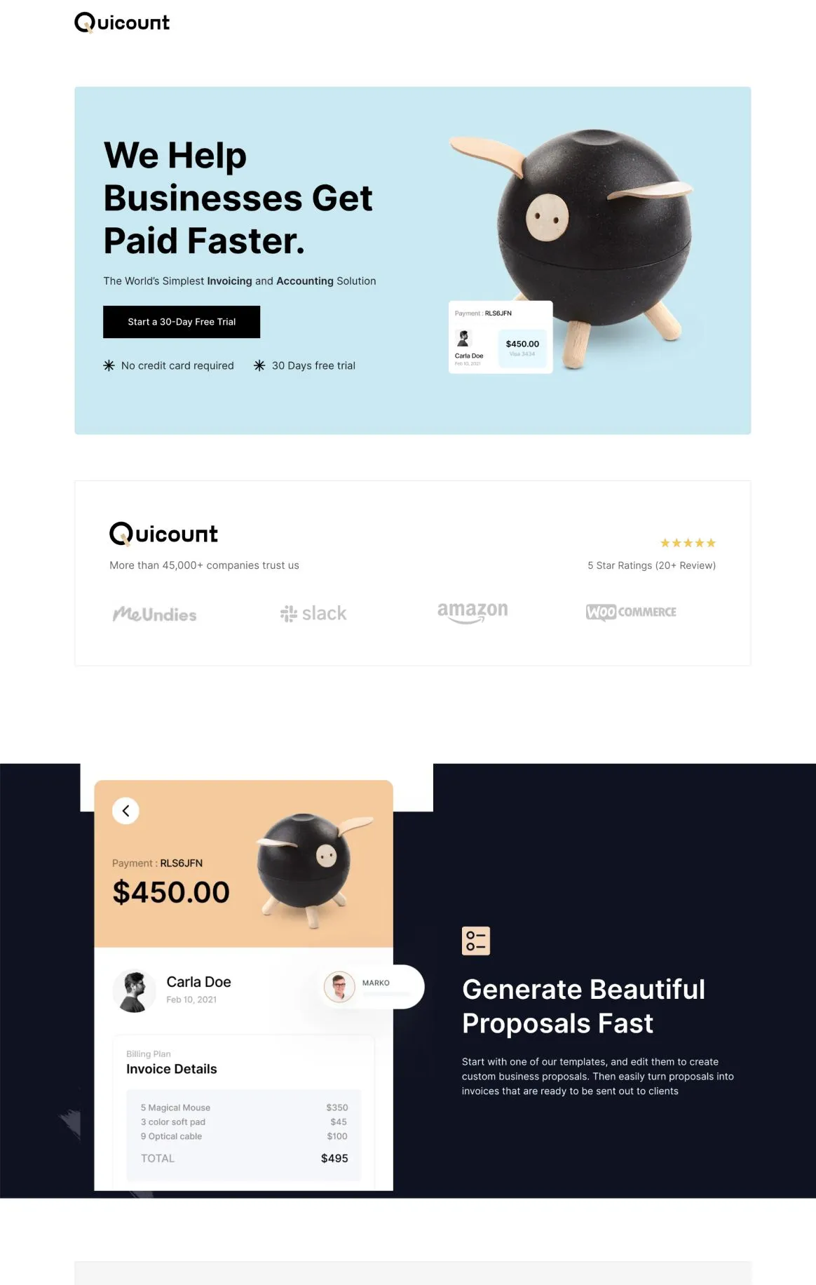 Invoice & Accounting - Saas Template | Swipe Pages
